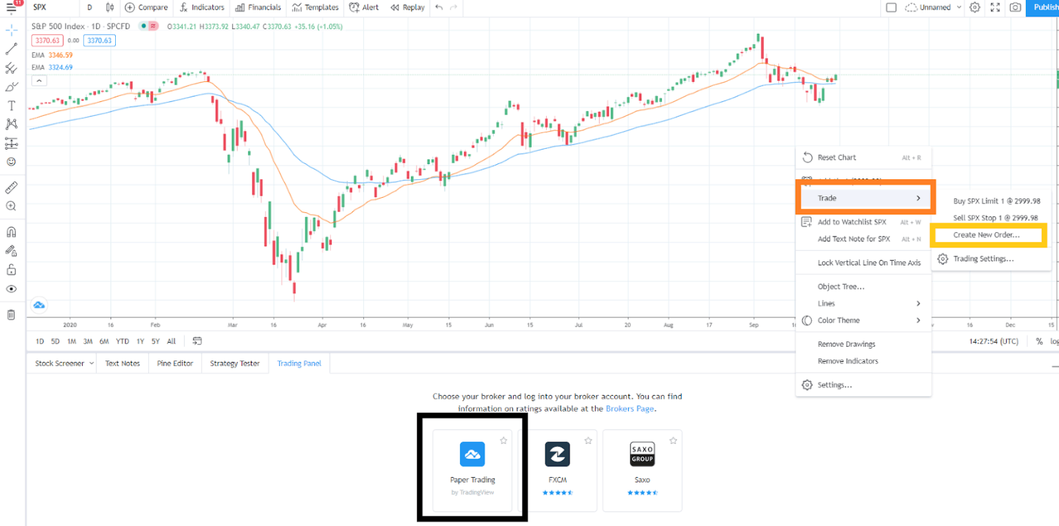 TradingView Paper Trading - Complete user guide